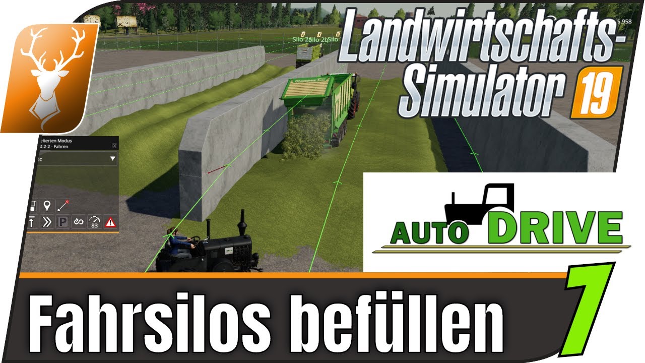LS19 Mod Auto Drive: Tutorial für Anfänger 7 // Fahrsilo mit AutoDrive ...