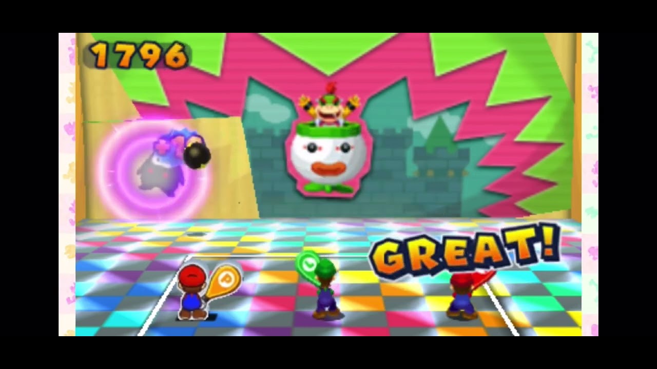 Mario & Luigi Paper Jam 🔧 Attackathon of Trio Racquet Quest Insane MLP ...