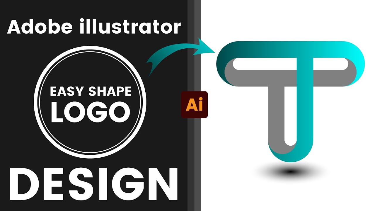 How To Create Logo Design | "T" | Used in the logo shape builder And ...