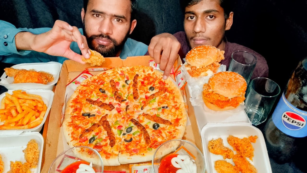 LARGE KABAB PIZZA 2 ZINGER BURGER 10 HOT WINGS 1 LEG PIECE REGULAR ...