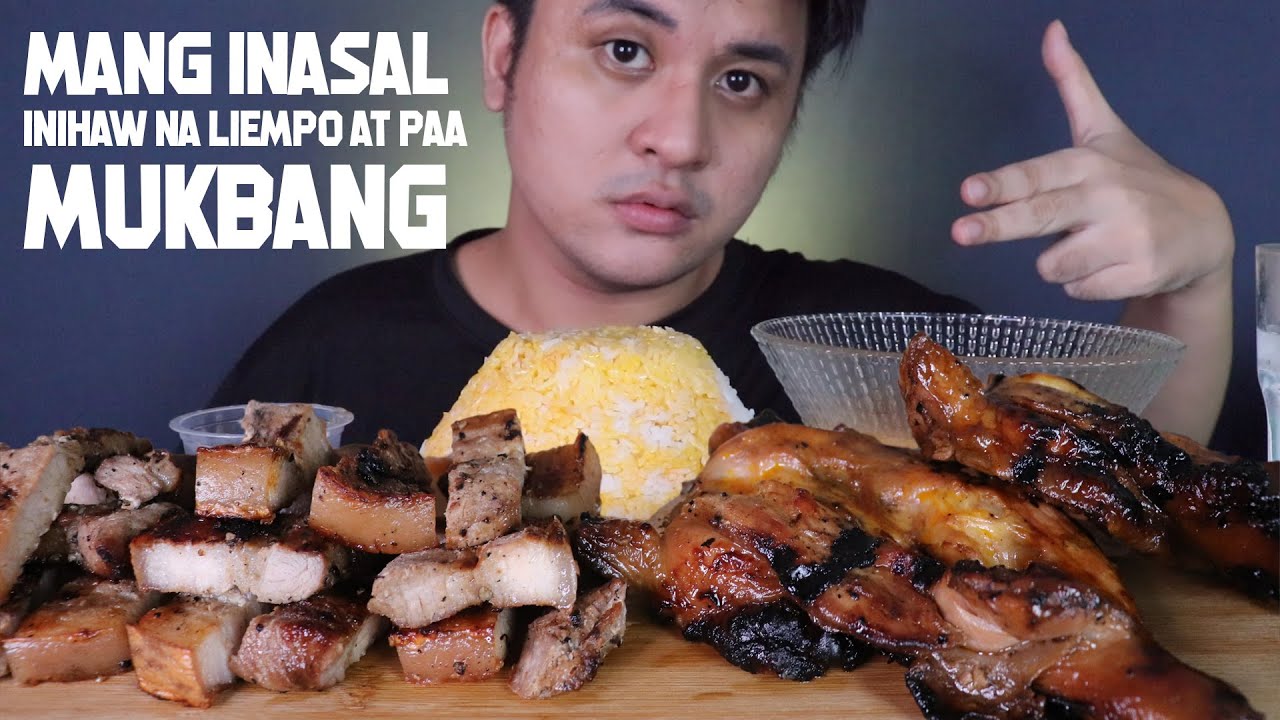 INIHAW NA LIEMPO AND CHICKEN PAA MUKBANG | MANG INASAL MUKBANG - YouTube
