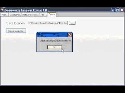 Programming Language Creator 1.0 - YouTube