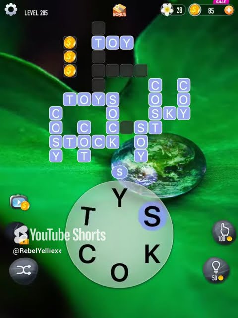 Word Crossy Level 285 Reflection Pack 2 Level 21 Answers - YouTube