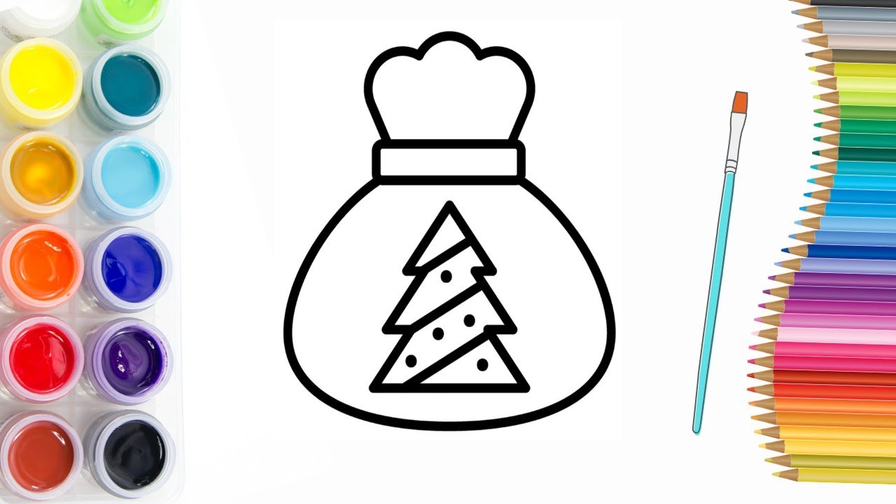 Christmas Santa gift bag drawing - YouTube