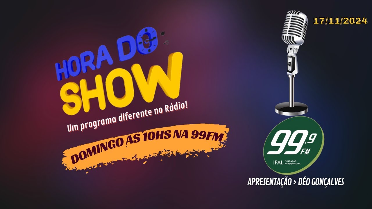 Programa Hora do Show com talento de Julia Kanashiro e o cantor Serginho Santos na 99Fm - YouTube