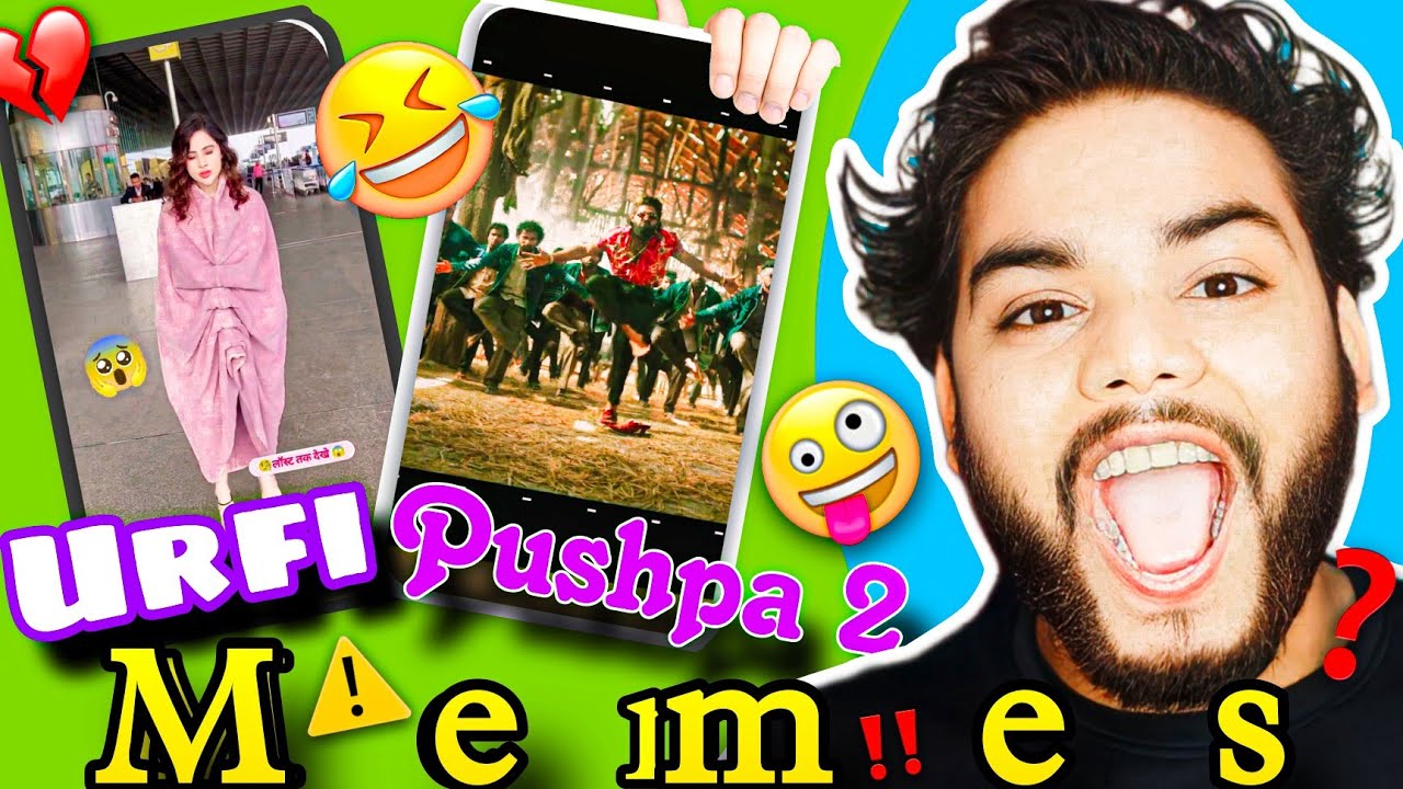 Pushpa 2 Trailer🎦Released || Urfi Javed New👗Dress Funniest🤣Memes 2024 ...