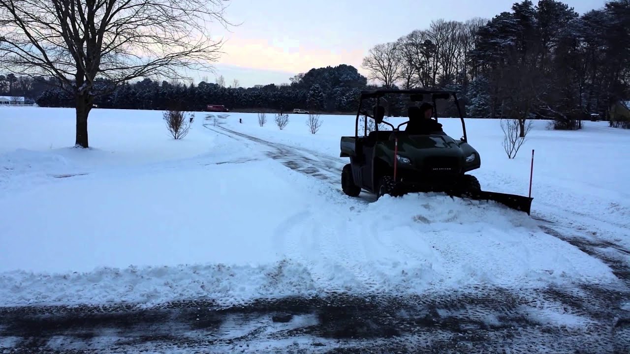 Honda Big Red Plowing Snow 2 - YouTube