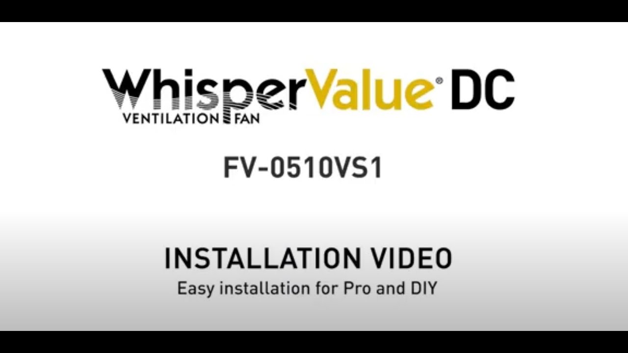 Panasonic WhisperValue® DC, FV-0510VS1 with Pick-A-Flow® 50-80-100 CFM ...