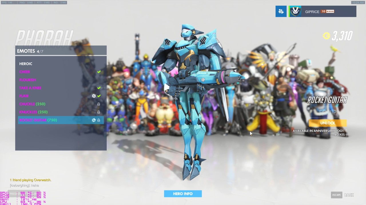 Pharah Air Guitar Dance Emote - YouTube