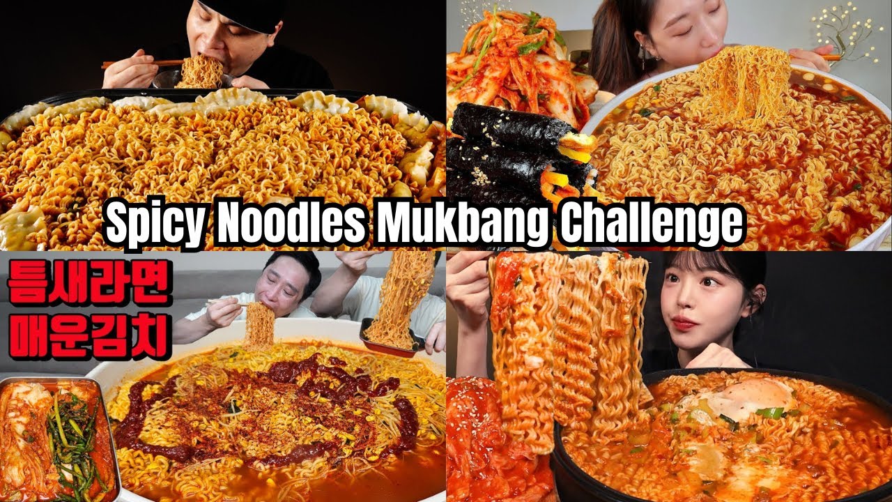 Spicy Noodles Mukbang Challenge 🌶️Compilation - YouTube