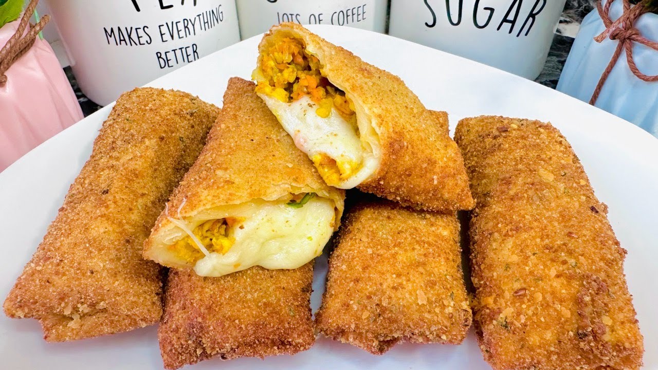 ABSOLUTELY DELICIOUS ROLLS | INDIAN FOOD | CRISPY CHICKEN & CHEESE ...