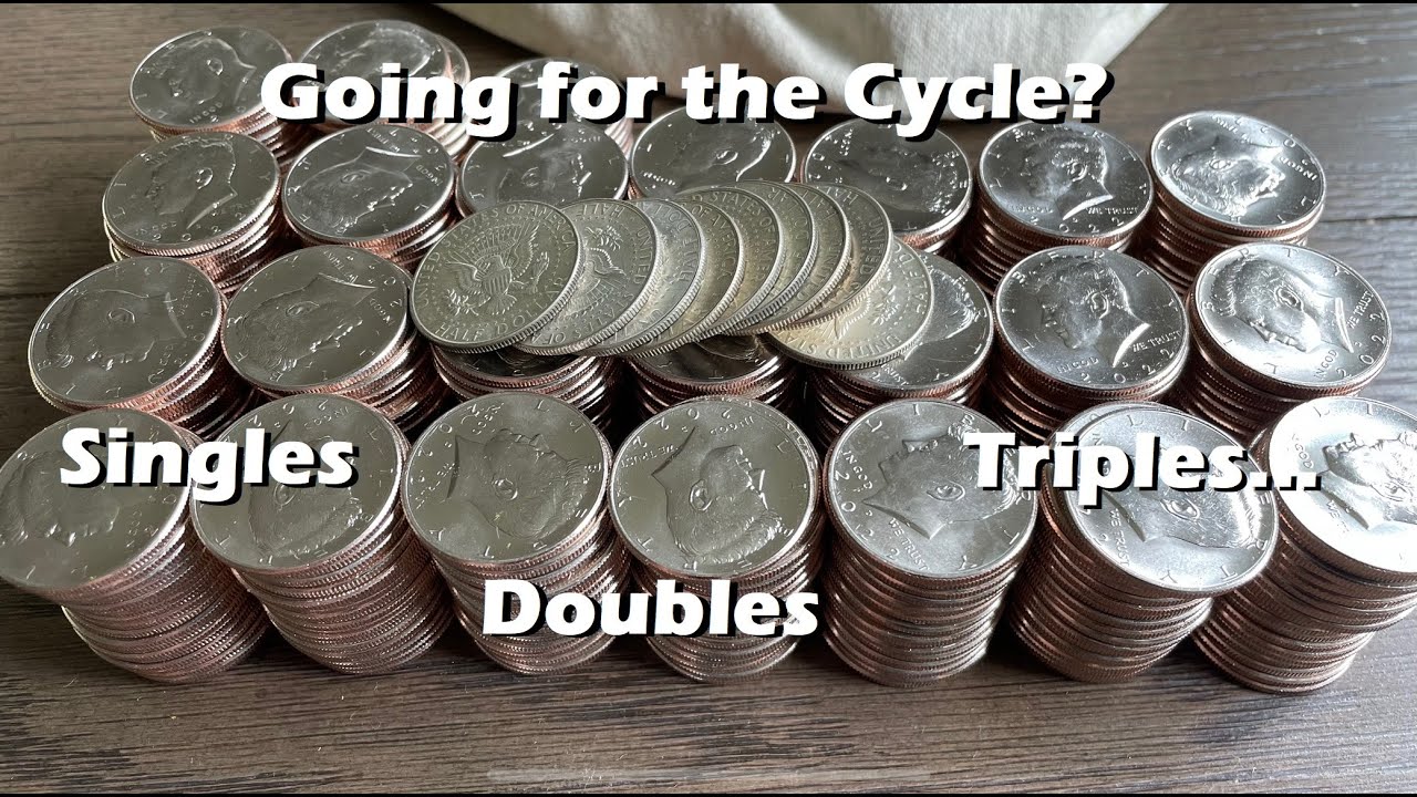Going for the Cycle! - Coin Roll Hunting Silver Half Dollars - YouTube