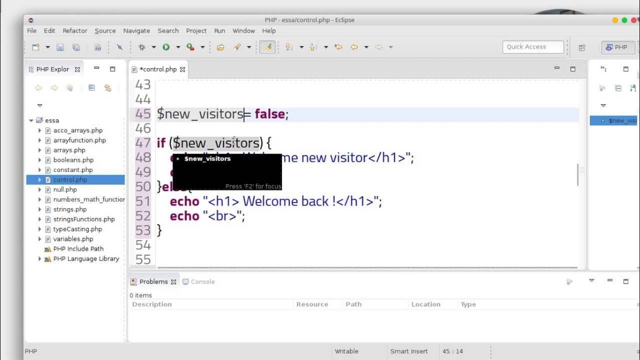 54 PHP scripting language Control IF Statement - YouTube