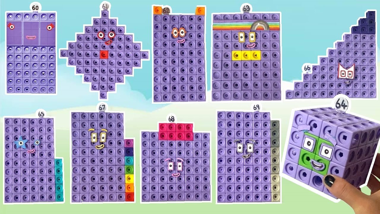 Numberblocks 60-69 | DIY Make Your Own Numberblocks | Bigger Numbers ...