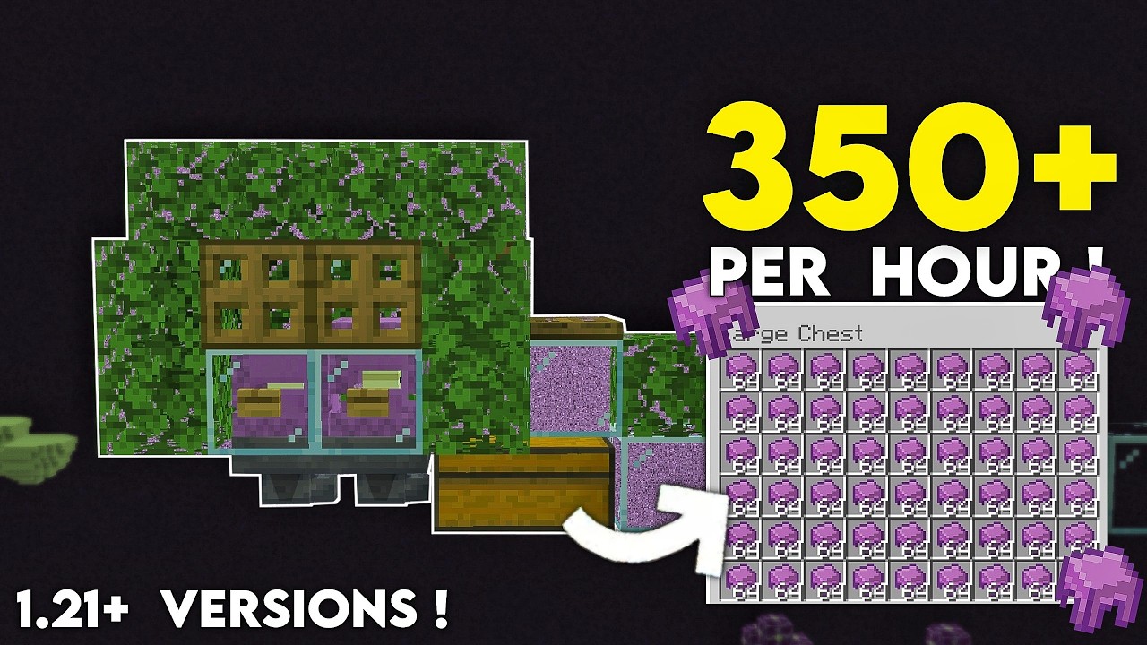 EASIEST SHULKER FARM EVER for Minecraft Bedrock 1.21 ! - YouTube