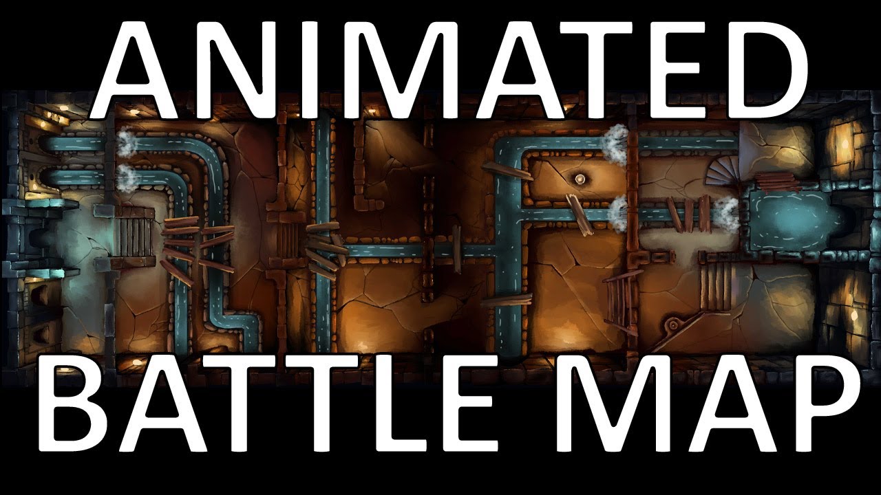 Animated Battle Map for D&D / Pathfinder / TTRPG - Sewers by Domille's ...