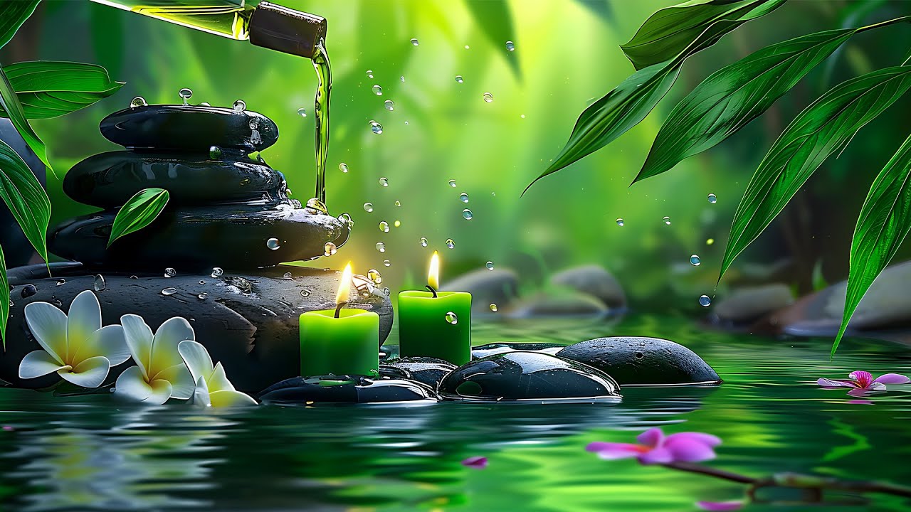 Relaxing Nature Sounds | Zen Spa Meditation with Candles, Water ...