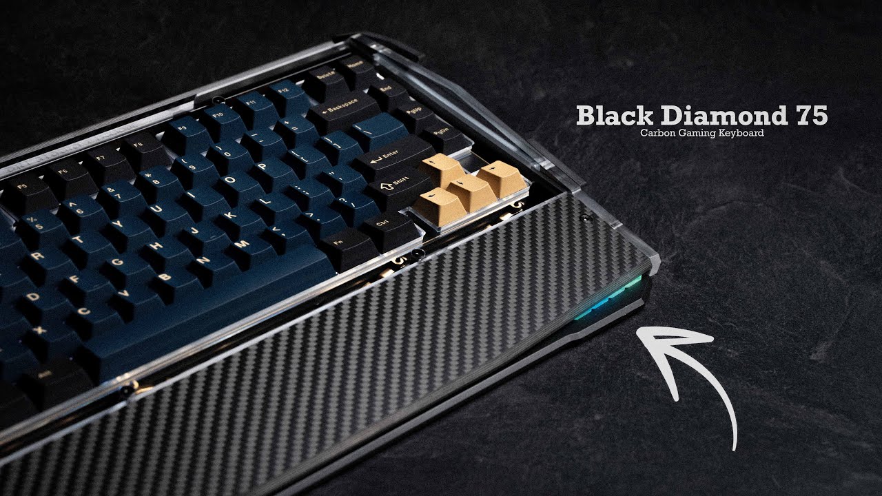 $240 Carbon Gaming Keyboard! Black Diamond 75% - YouTube