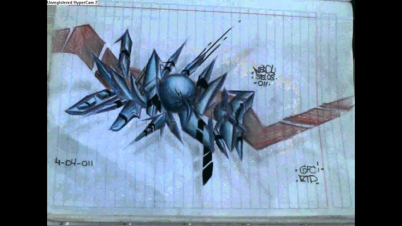 Bocetos de graffitis 3D - Imagui