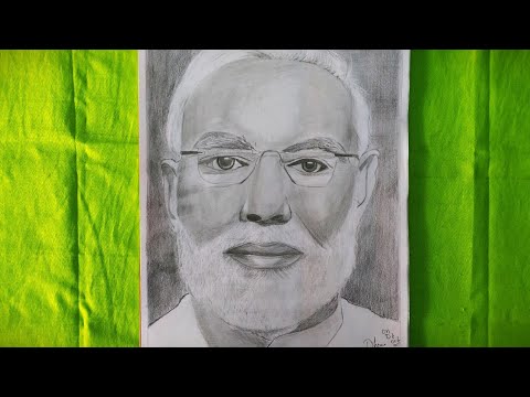 modi ji drawing ||Narendra modi ji sketch - YouTube