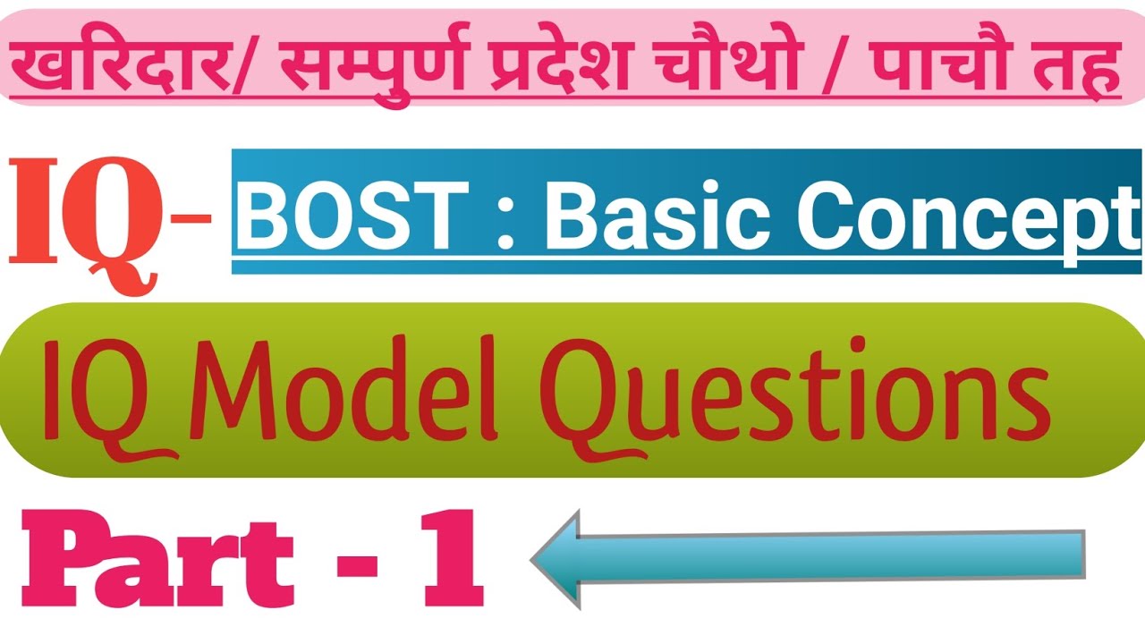 IQ-Model Set -1| BOST Concept For All levels|| Supa fourth level/fifth ...