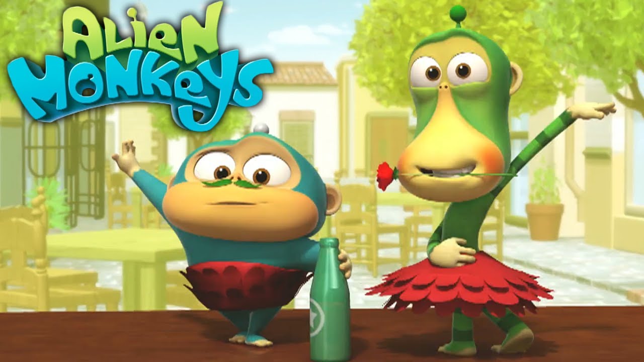 The Chameleon | Alien Monkeys (10-Minute Cartoon for Kids!) - YouTube