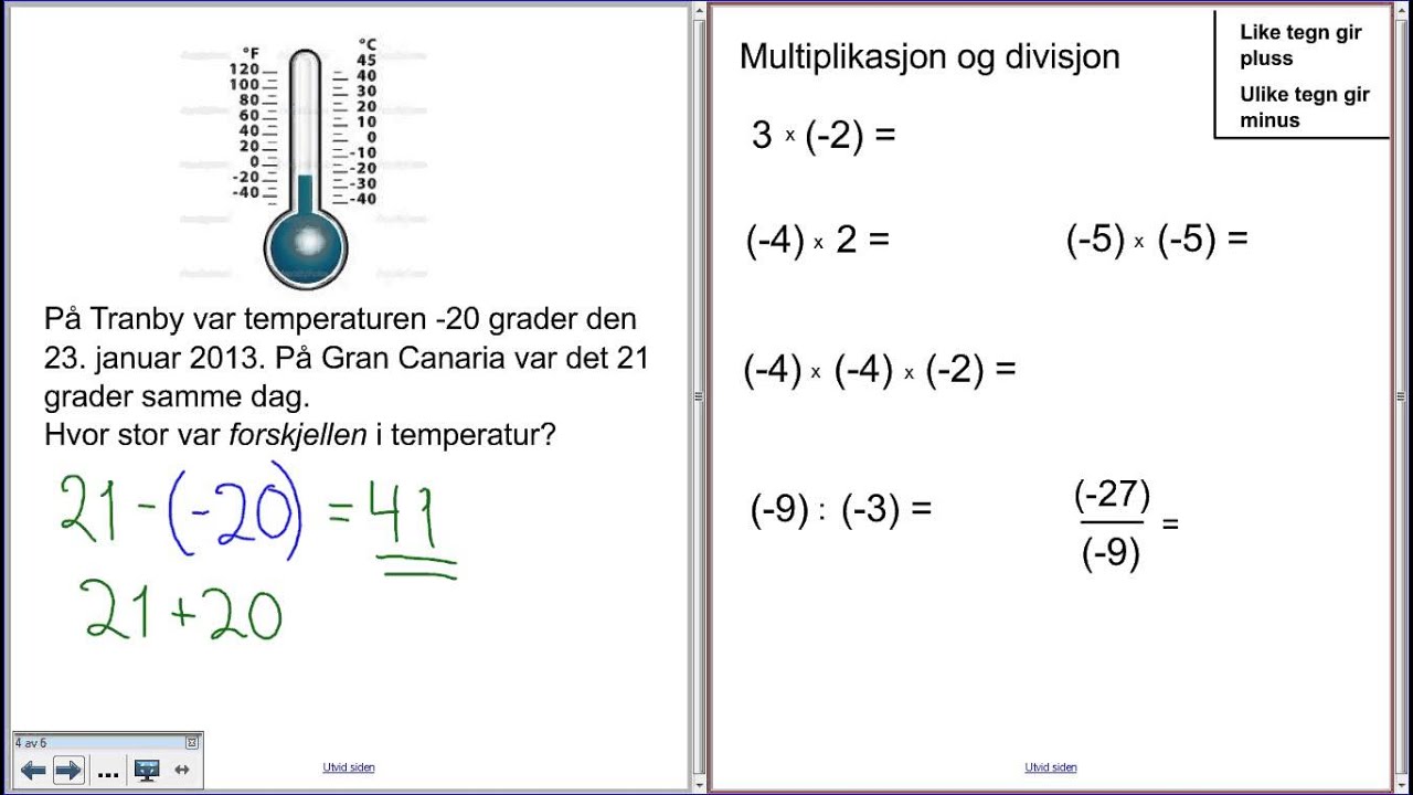 Positive, negative tall og prioritetsregelen - YouTube