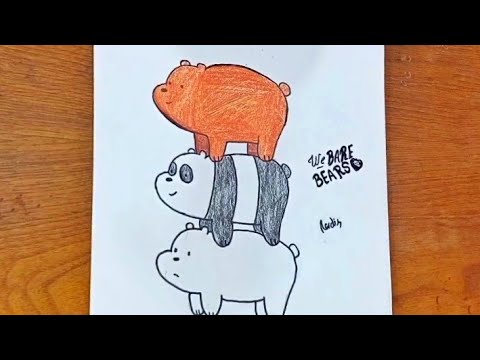 How to draw | The Three Bears | We Bare Bears - YouTube