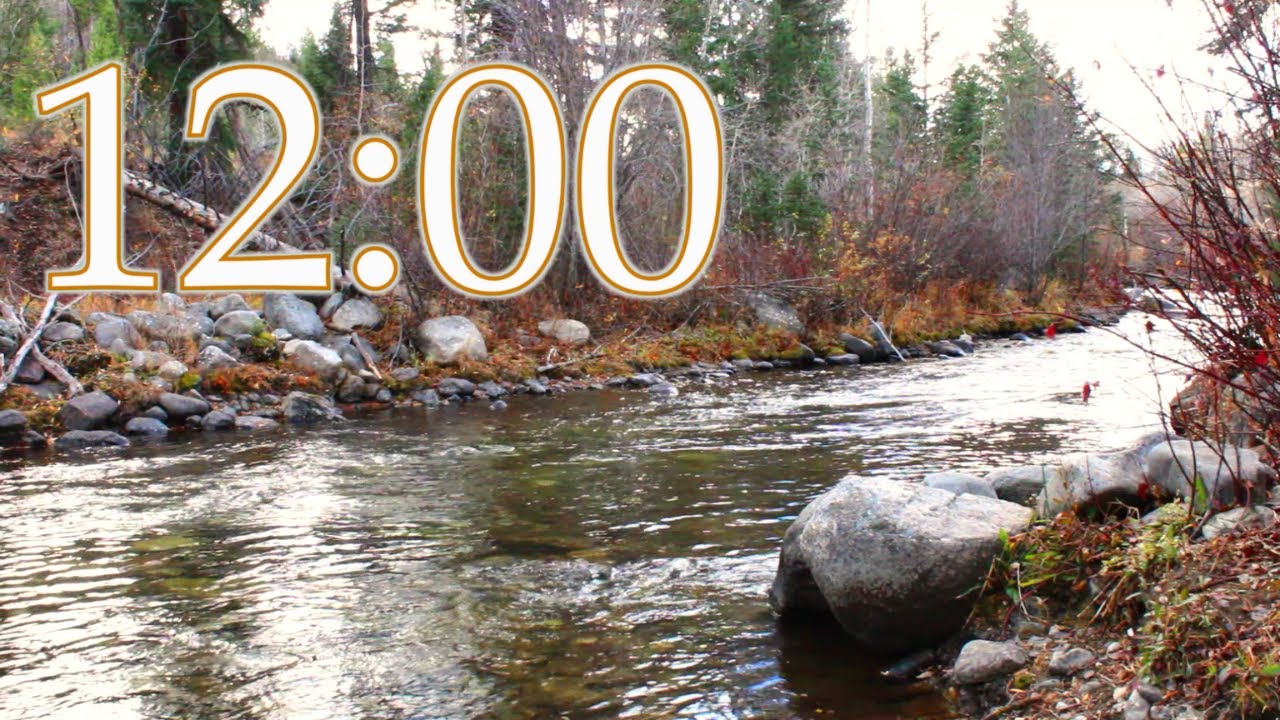 12 Minute Timer - Autumn River Classroom Timer - YouTube