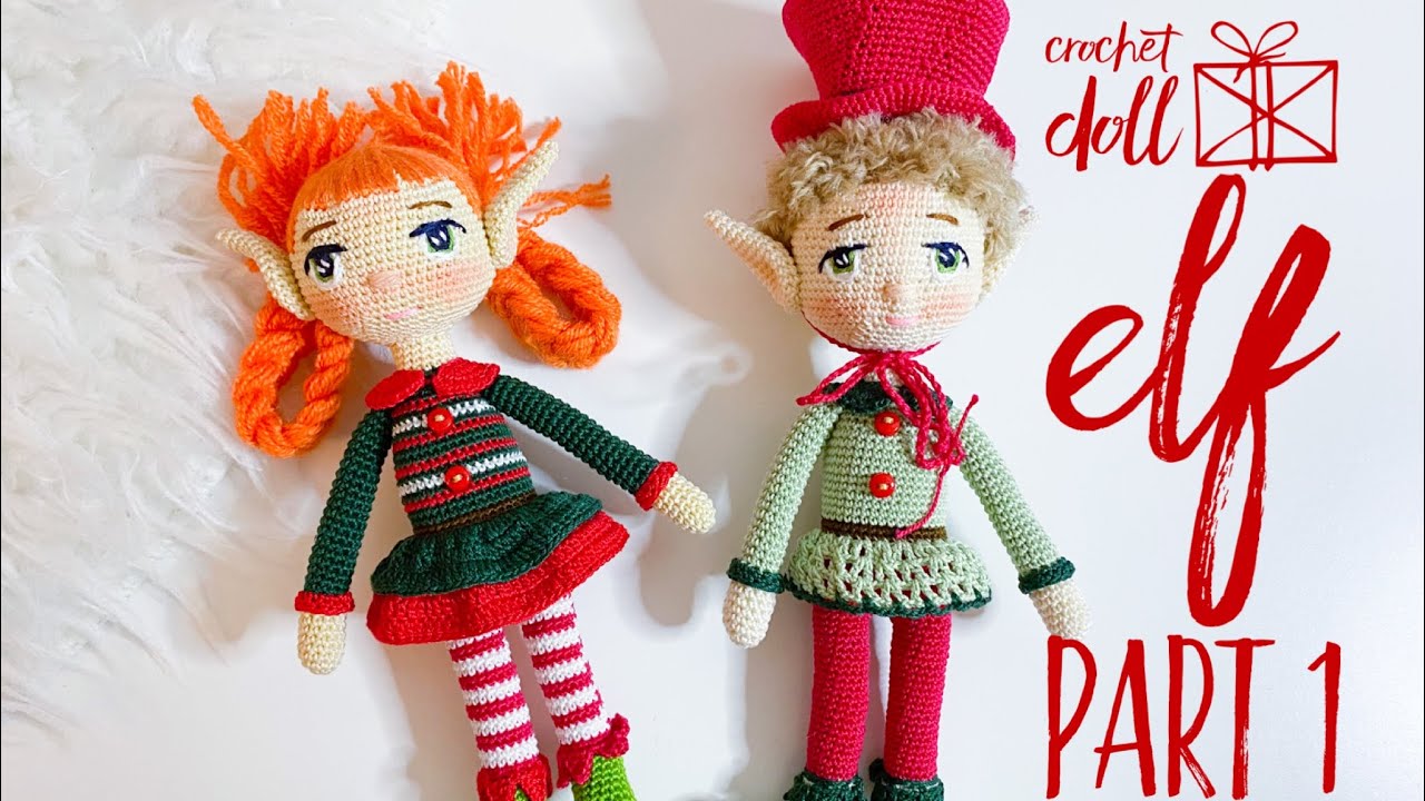 Crochet doll elf tutorial 🧶 ( part1) - YouTube