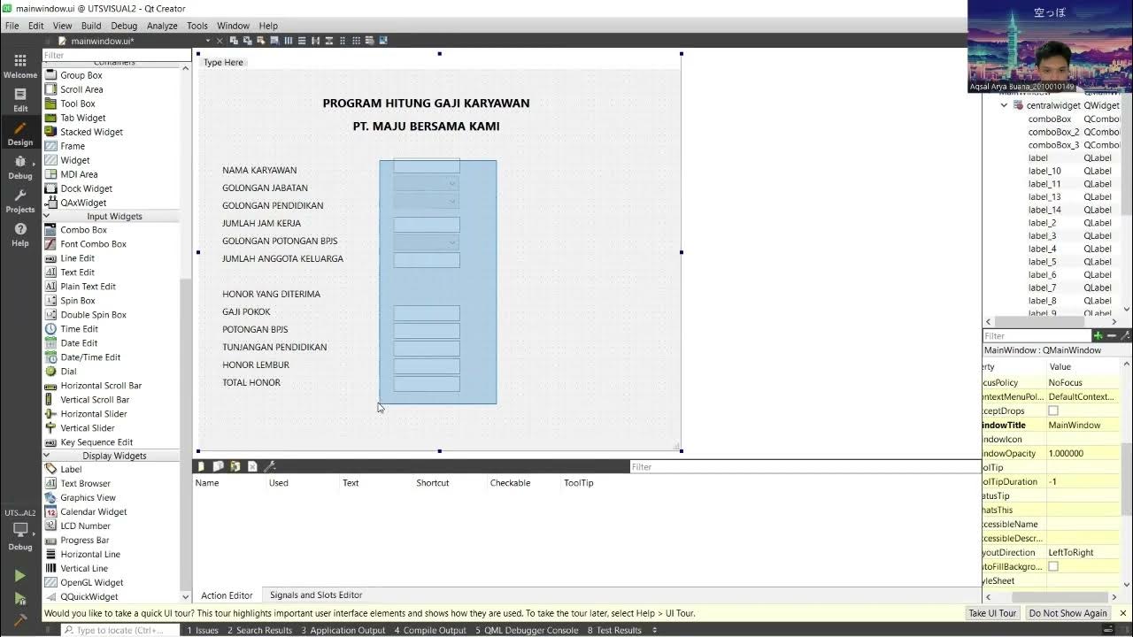UTS PEMROGRAMAN VISUAL 2 PROGRAM HITUNG GAJI KARYAWAN - YouTube
