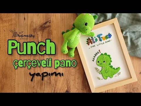 Punch ile Çerçeveli Pano Yapımı🧶| İşleme, Arka Kapama ve Tüm Detaylarıyla