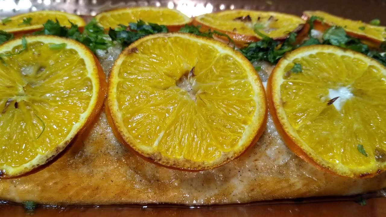 Baked Orange Salmon Fish l Very Different & Unique Dish By My Own ...