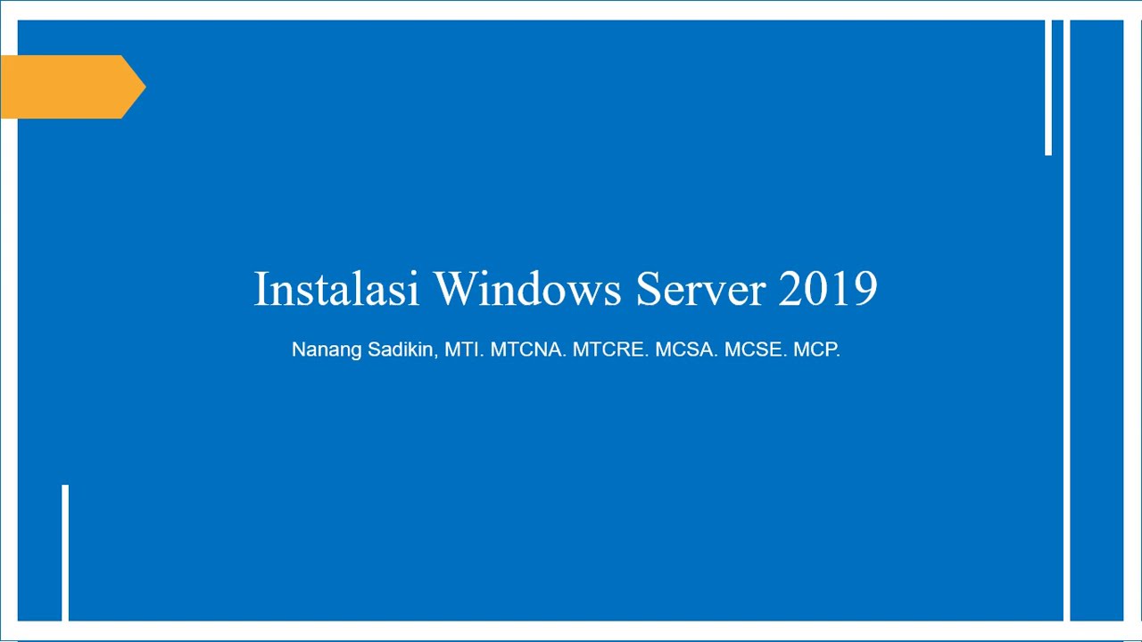 Instalasi Windows Server 2019 Standard Desktop Experience - YouTube