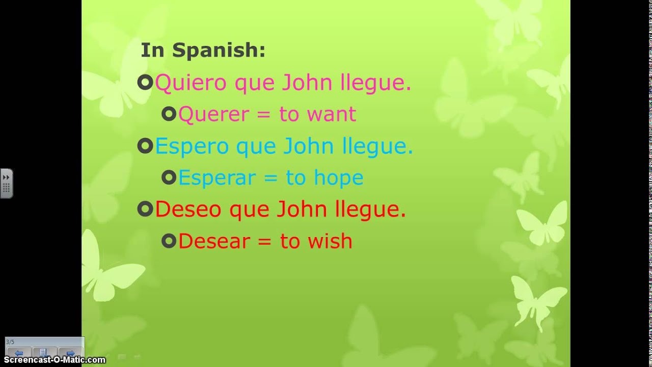 Subjunctive Verbs of Hope Video - YouTube