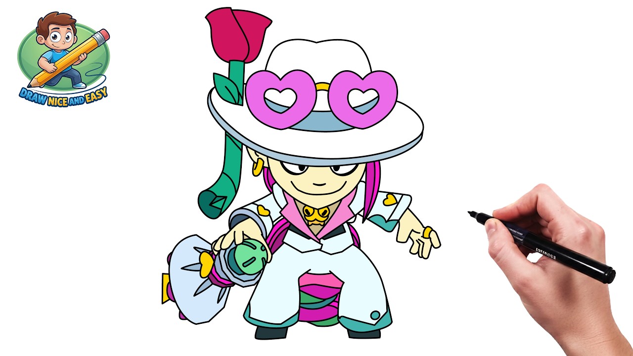 How To Draw Baddie Alli | Brawl stars | Easy Drawing Tutorial - YouTube