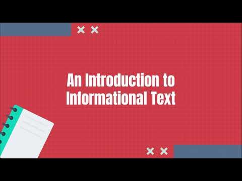 An Introduction to Informational Text - YouTube