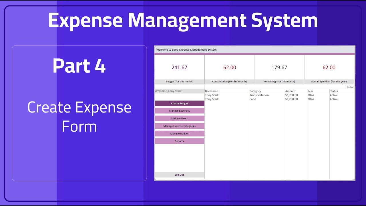 Expense Management System | Create Expense Form | Part-4 - YouTube