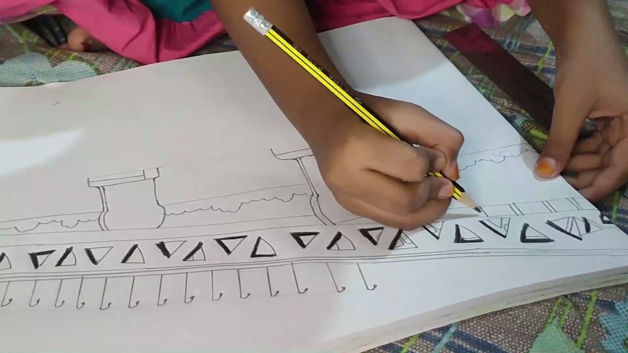Easy Padma Bridge Drawing/ সহজে পদ্মা সেতু অংকন - YouTube