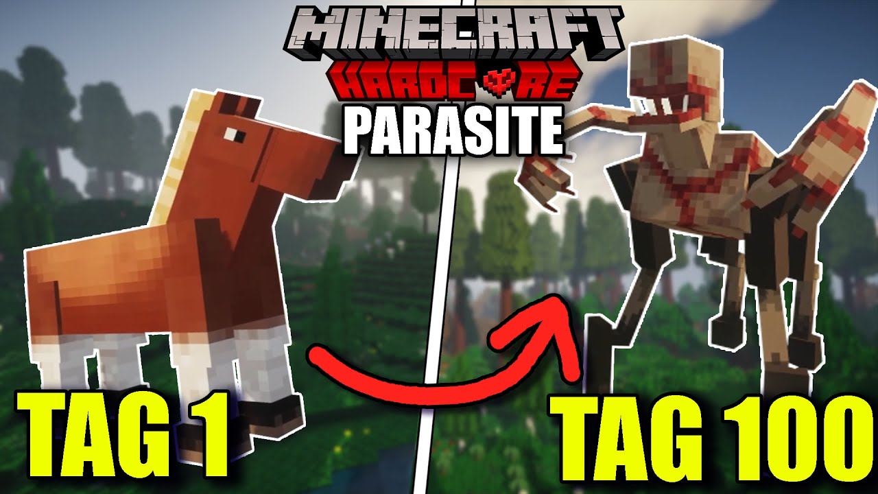 ICH habe 100 TAGE mit PARASITEN in Minecraft HARDCORE gespielt und DAS ...