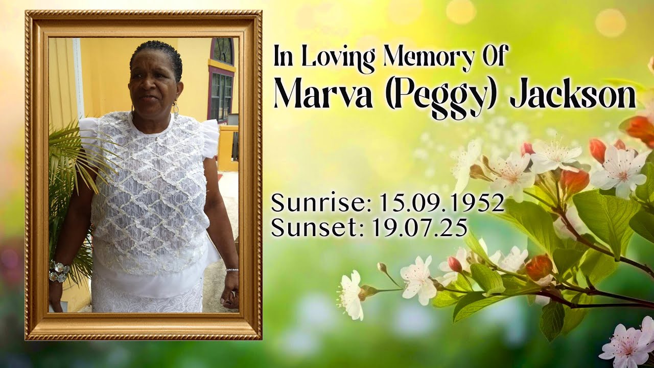 Marva (Peggy) Jackson Funeral Service - YouTube