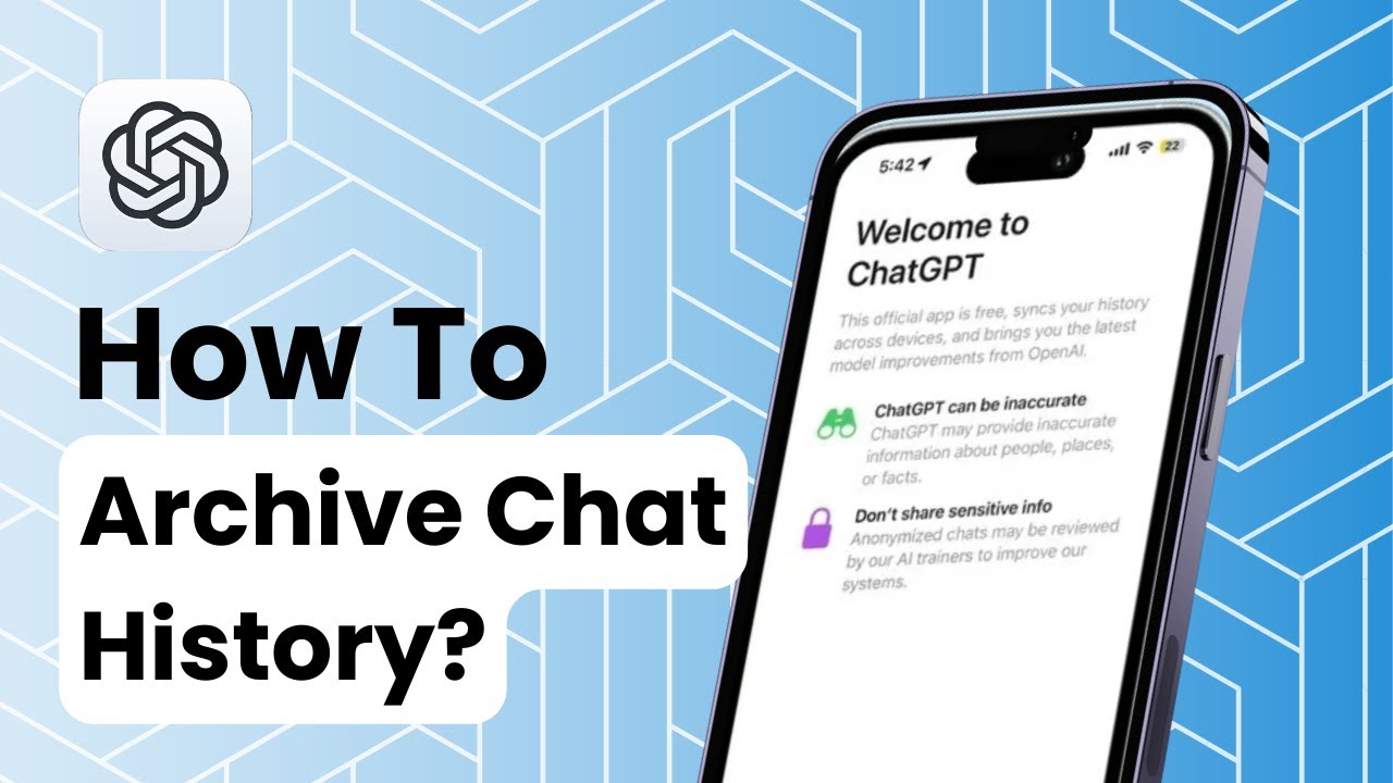 How To Archive Chat History On ChatGPT? - YouTube
