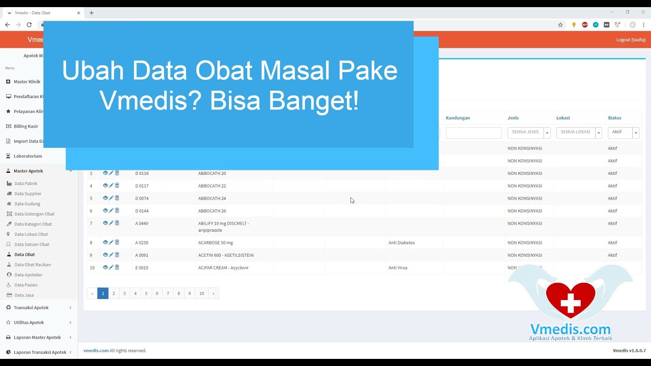 Aplikasi Apotek JSON - Ubah Data Masal dengan Export Lalu Import Data ...