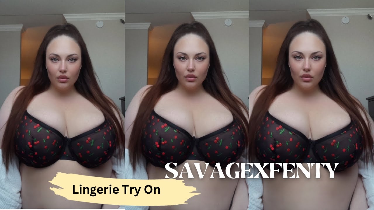 SAVAGEXFENTY PLUS-SIZE LINGERIE TRY ON HAUL🍒 - YouTube