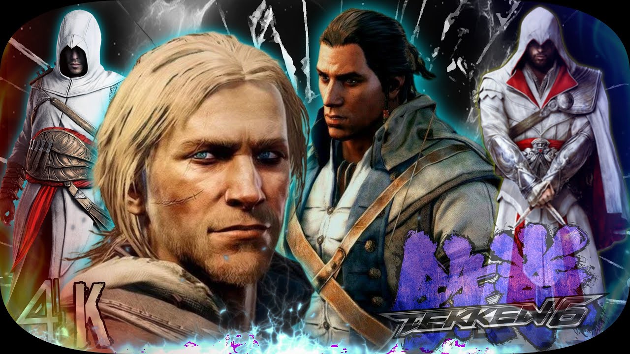 Ezio, Altair , Connor & Edward Team Ultra Hard Tekken 6 UHD 4K 60 FPS ...