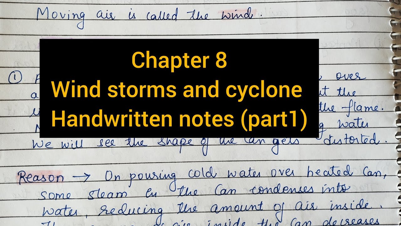 Class 7th science chapter 8 wind storm and cyclone notes (part1) - YouTube
