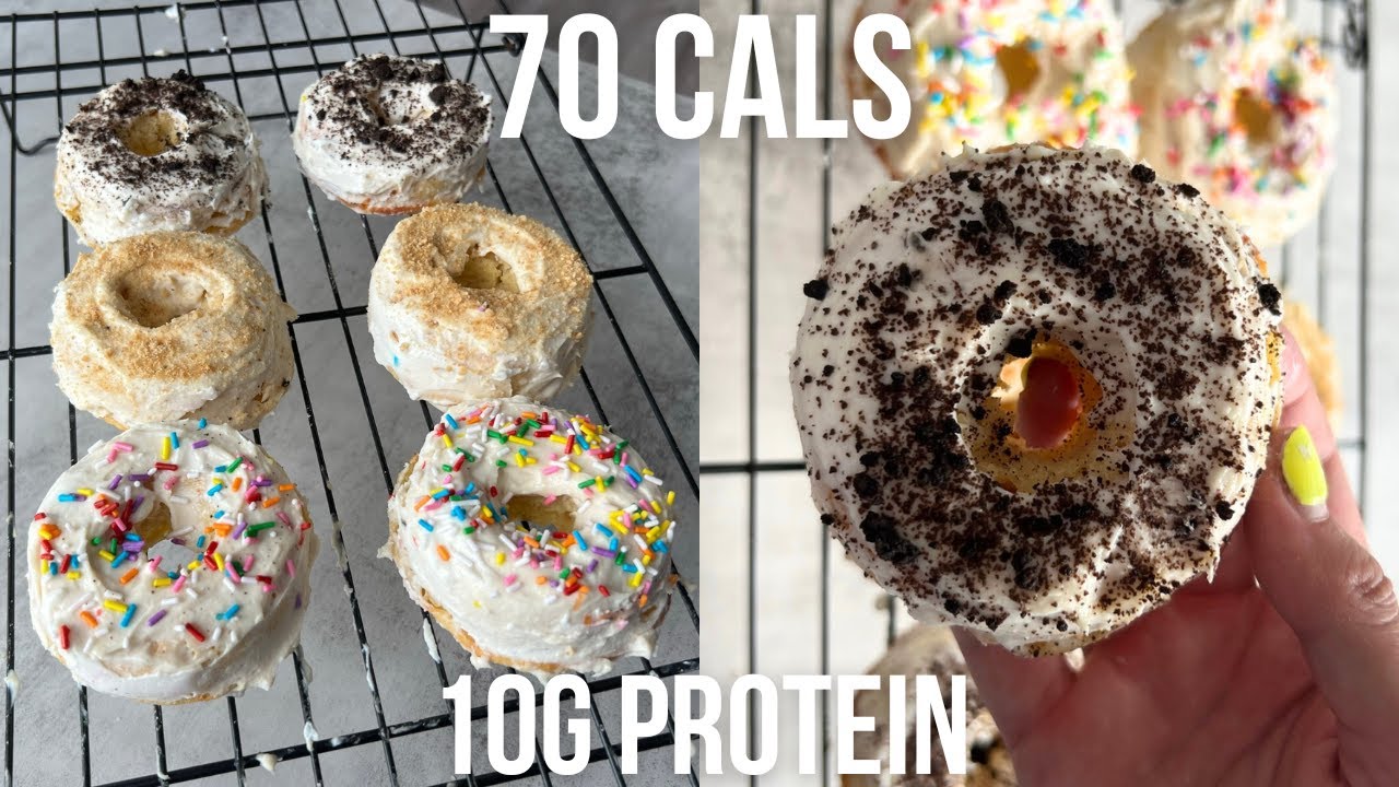 High Protein, Low Calorie Donut Recipe | 70 Calories Each! - YouTube
