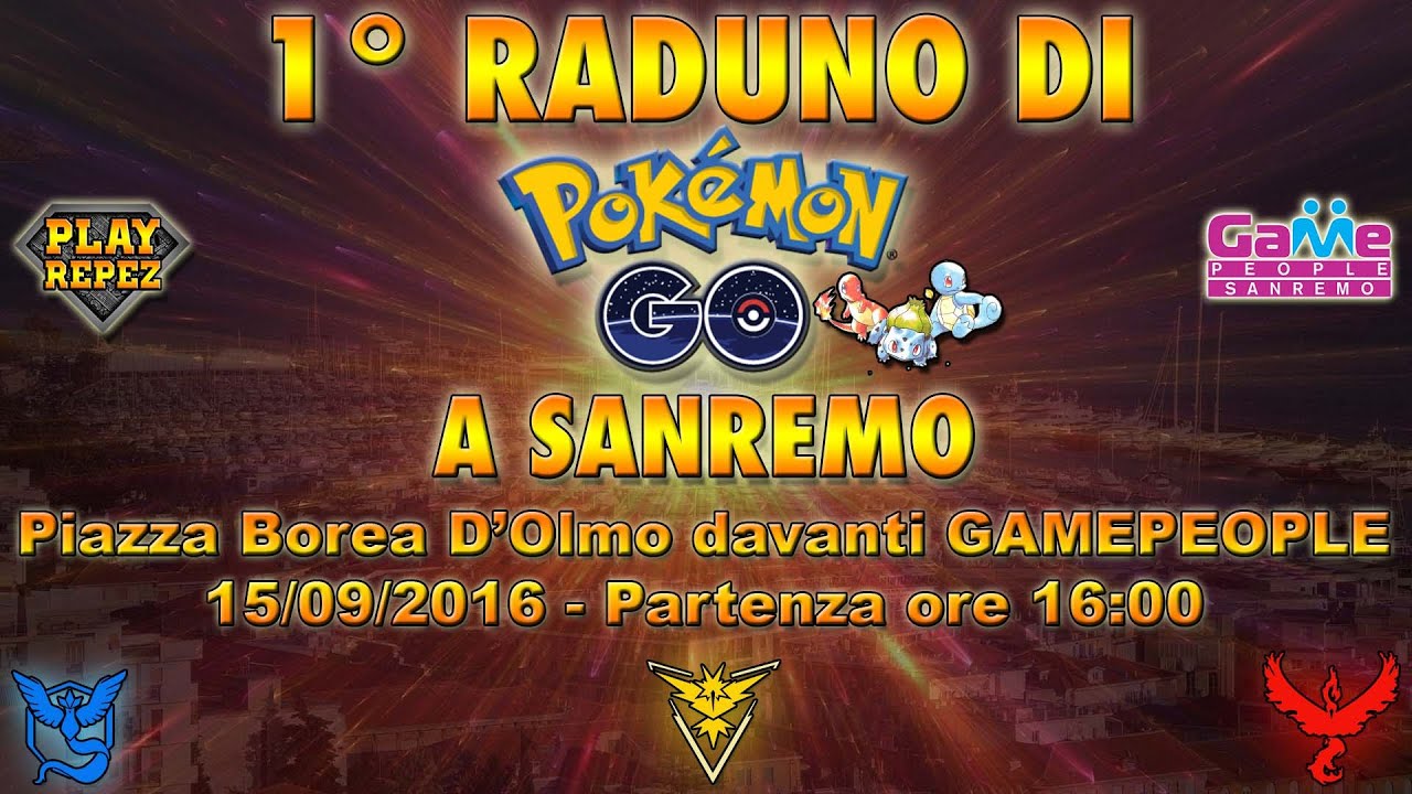 1° RADUNO POKEMON GO A SANREMO - YouTube