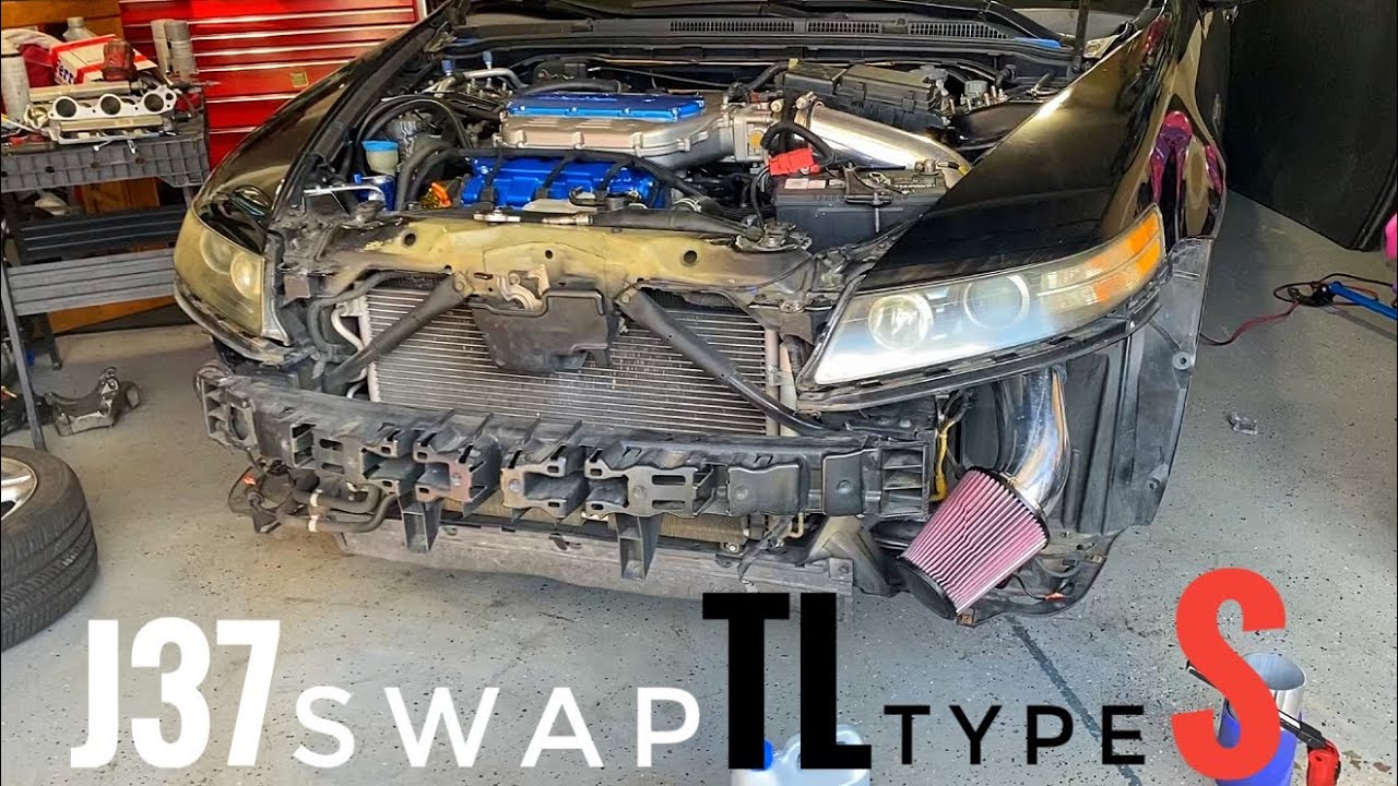 J37 Swapping My TL Type S First Start Up - YouTube
