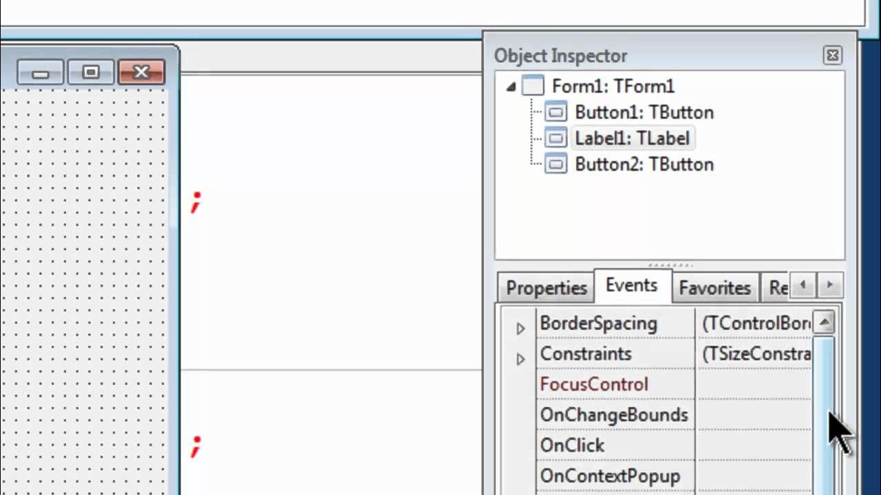 Free Pascal App Tutorial 3 - Events Example Code - Lazarus - YouTube